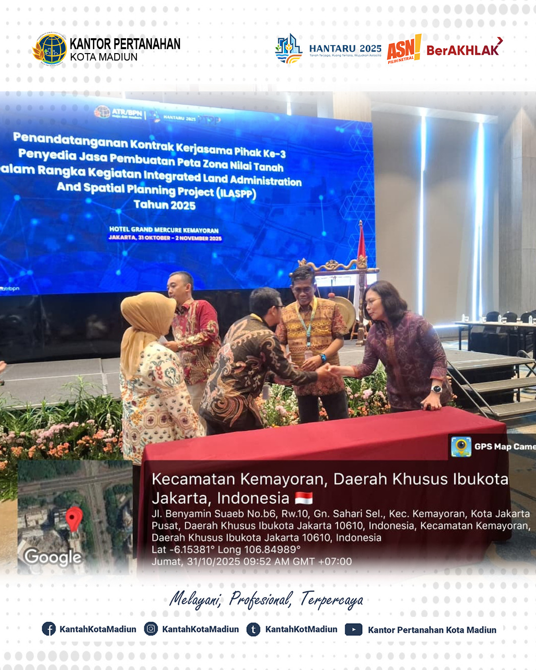 Penandatanganan kontrak kerjasama dengan pihak ketiga pembuatan Peta ...